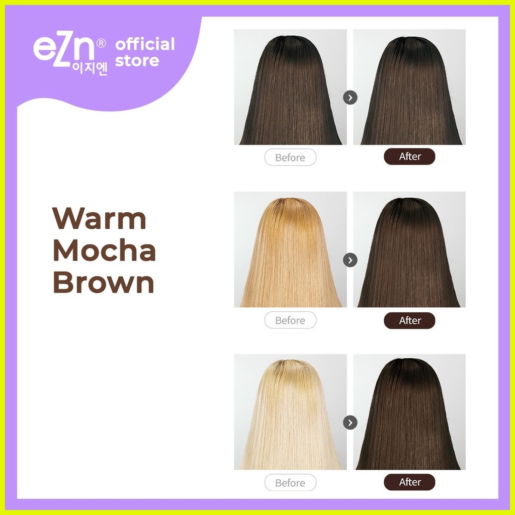 ♒ eZn Pudding Hair Color Warm Mocha Brown (70 ml) - Self Hair Dye DIY ...