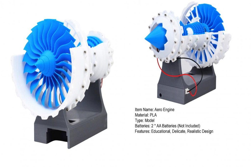 Fox 3d Printed Aero Turbojet Engine Model Turbofan Engine Model ...