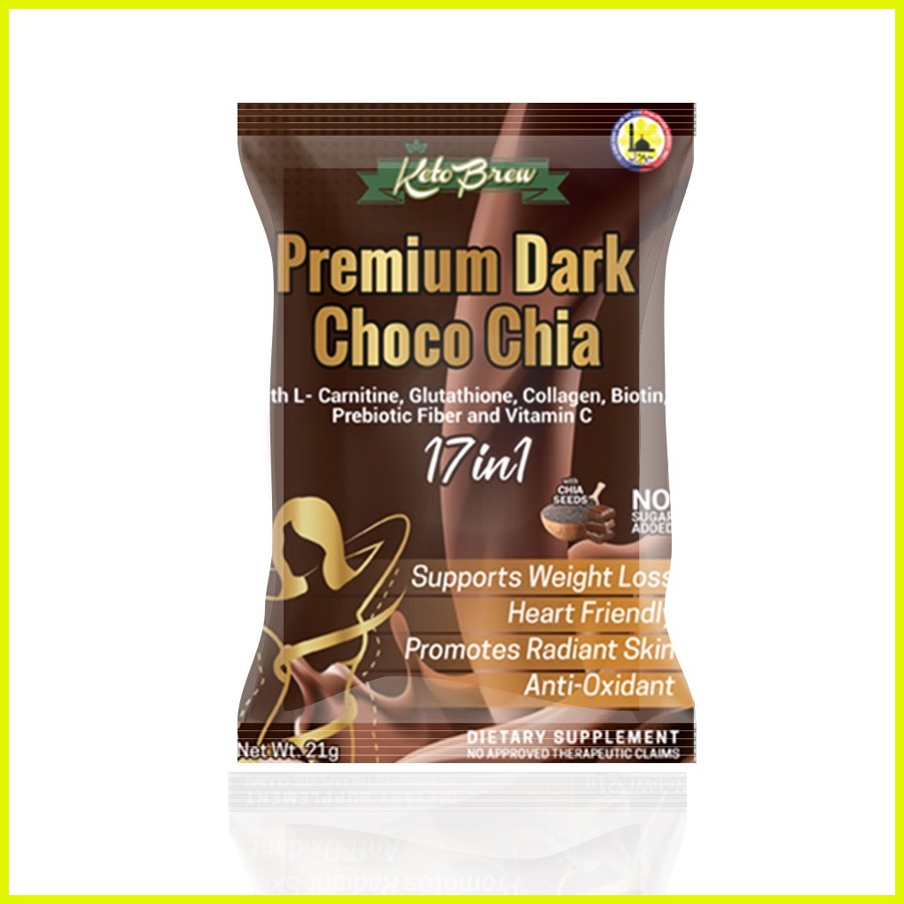 Sugar Free DARK CHOCO with Chia Drink KETO Friendly (250g - 25g x 10 sachets) | Shopee Philippines