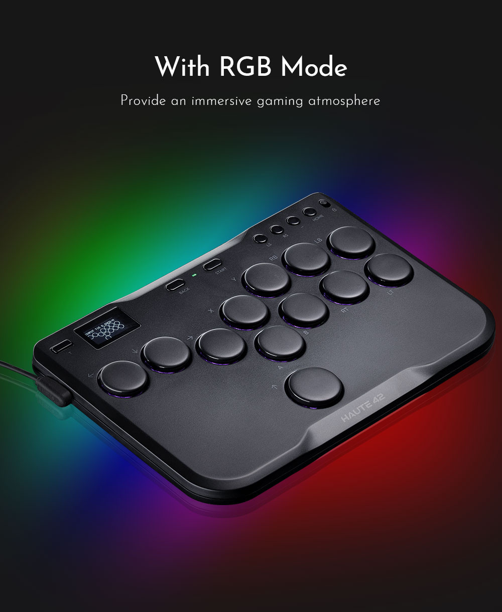 Joystick Hitbox Fightstick Leverless Mini Arcade Controller for PC/PS3 ...