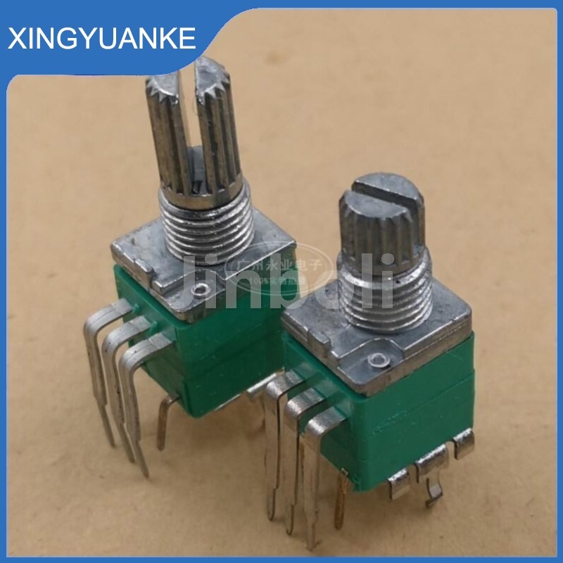 2PCS RK097 Single Vertical Rotary Potentiometer Bent Foot With Switch ...