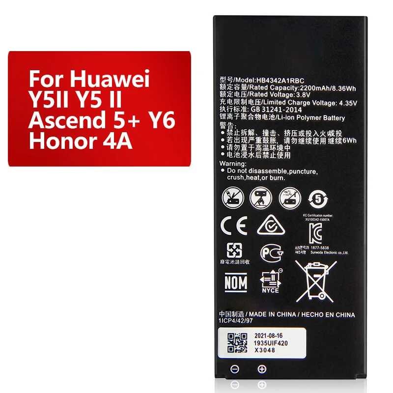 Replacement Phone Battery Hb4342a1rbc Para Sa Huawei Y5ii Y5 II 2 Scl ...