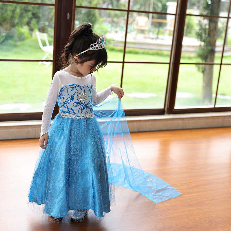 LY ElSA PrinceSS DreSSeS For GirlS, Frozen ElSA DreSS WitH ElSA Crown ...