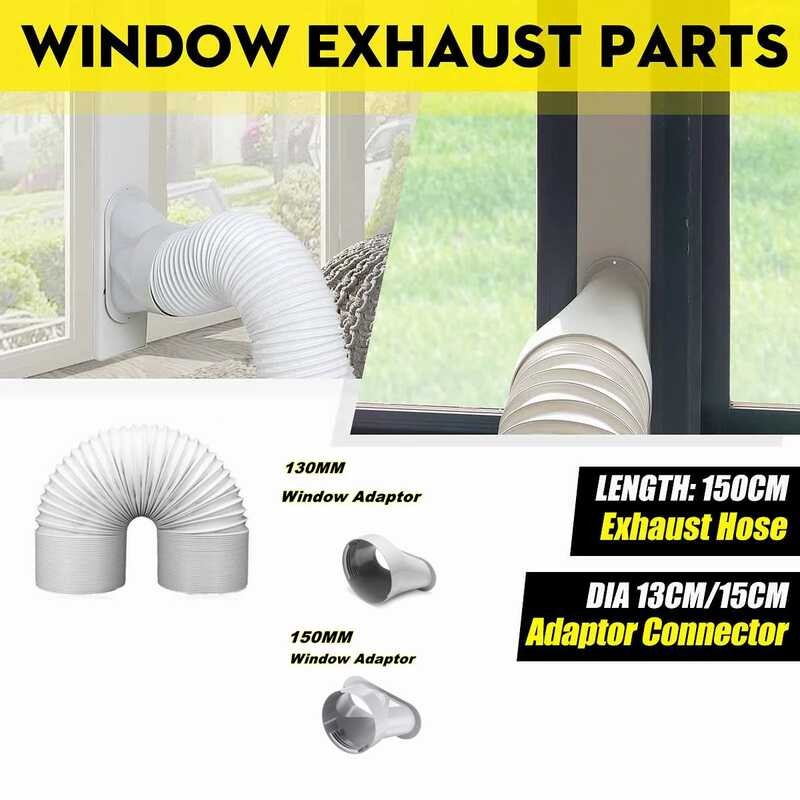 Window 130/150Mm Adaptor Air Outlet Exhaust Vent Pipe Hose Portable Air ...