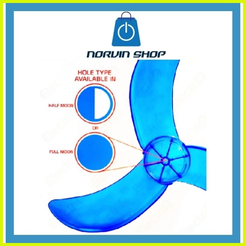 ⊙ ⊕ 18 inches Universal Fan Blade / Elisi (Halfmoon, Fullmoon) | Shopee ...