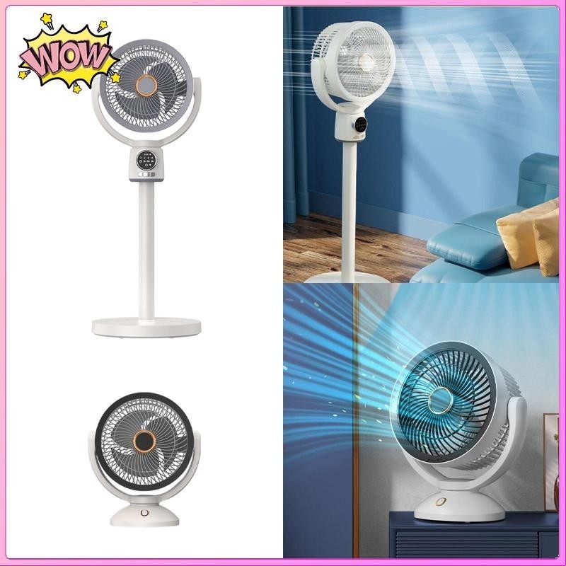 [ Pedestal Oscillating Stand Fan, Portable Telescopic Floor Fan 5 ...