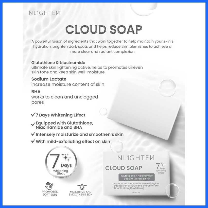 → NLIGHTEN Cloud Soap 7Days Whitening | Shopee Philippines