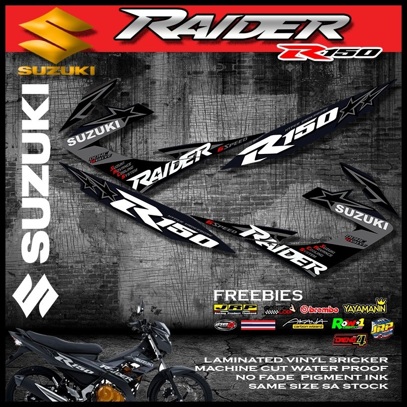 RAIDER 150 CARB REBORN STAR EDITION DECALS STICKER WITH FREEBIES ⊖ ...