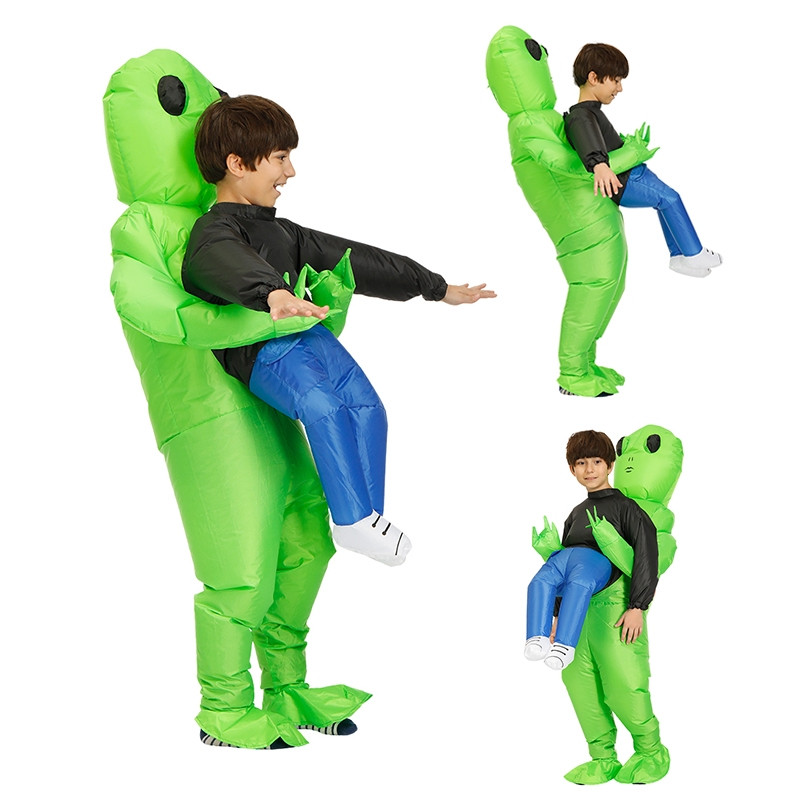 Adult and Kid Alien Inflatable Costume green alien costumes kid's Funny ...
