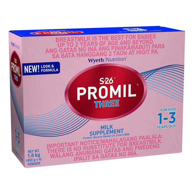 S26 Promil® THREE Milk Supplement For Kids 1-3 Years Old Bag In Box 1.8 ...