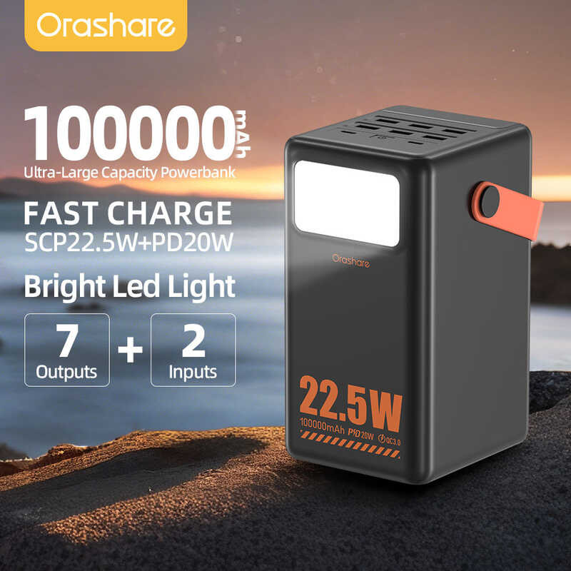 Orashare Ol100pro | Ol100a Pro Powebank 100000Mah 22.5W 65W Fast ...