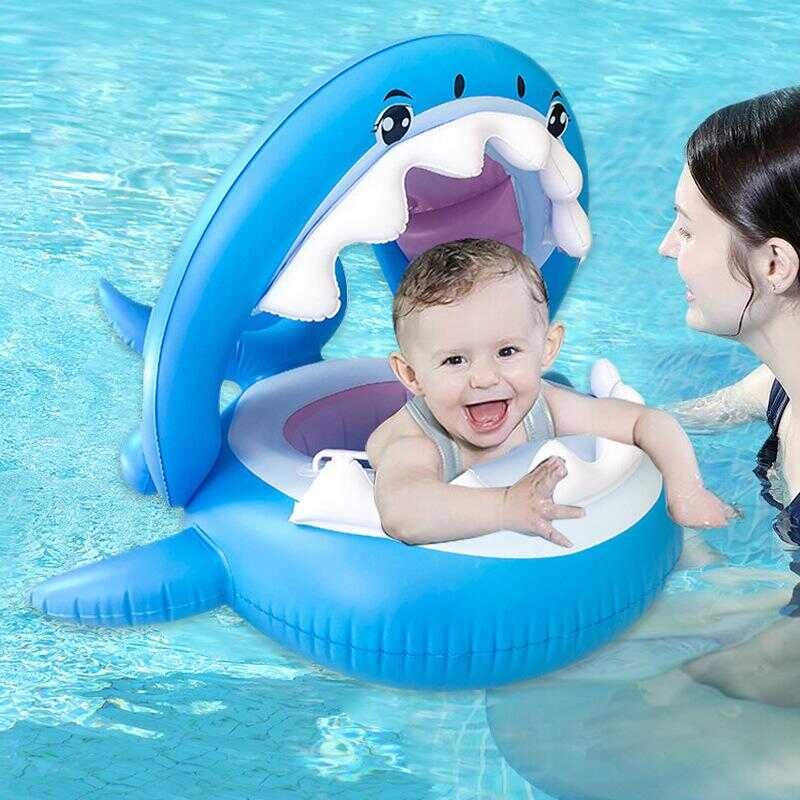 Salbabida Baby Swimming Awning Yacht With Armrests Swim Ring | Shopee ...
