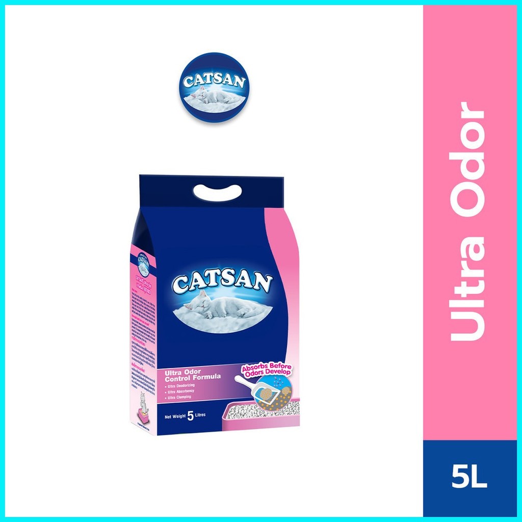 CATSAN Ultra Odor Cat Litter Sand for Cats of All Ages 5L | Shopee ...
