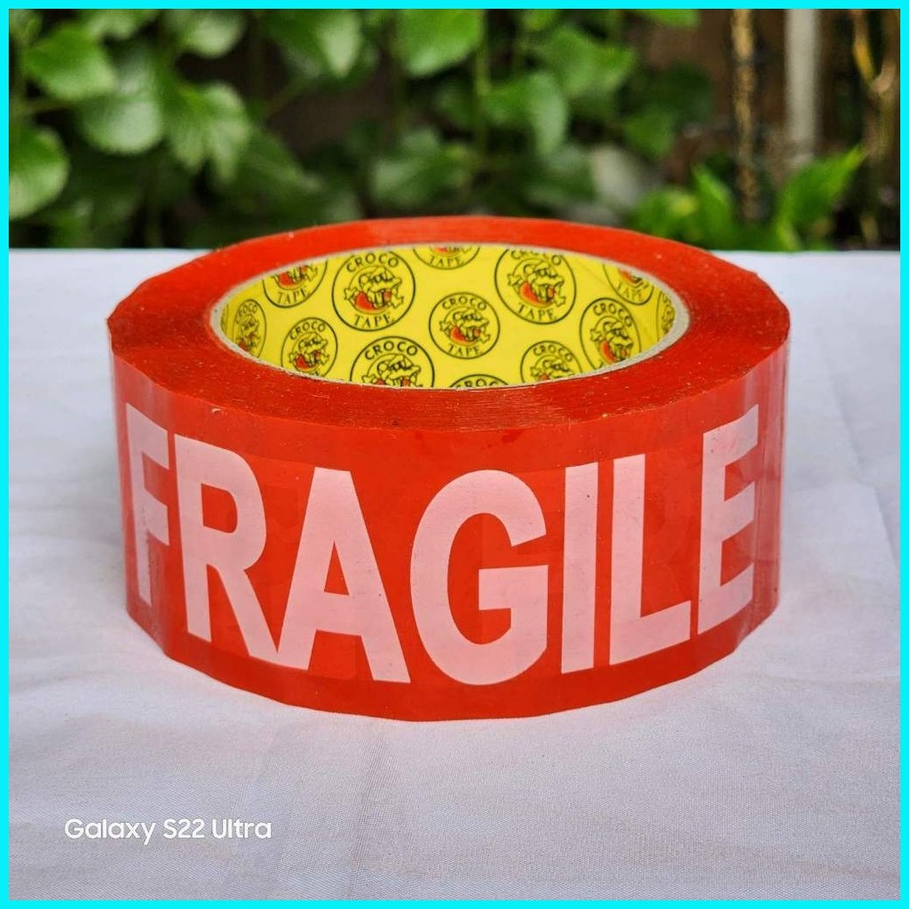 10 Rolls CROCO 48mm x 100M Red Fragile Tape | Shopee Philippines