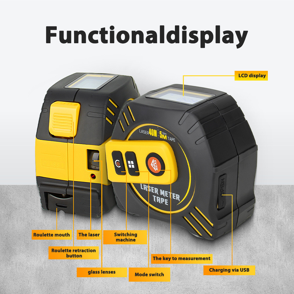 Fast Shipping Laser Measure Tool 40M 165FT Digital Distance Meter High ...