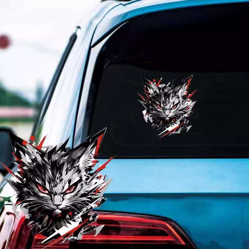 Domineering Cat Staring Car Sticker for Cars, Motorcycles, Electric ...