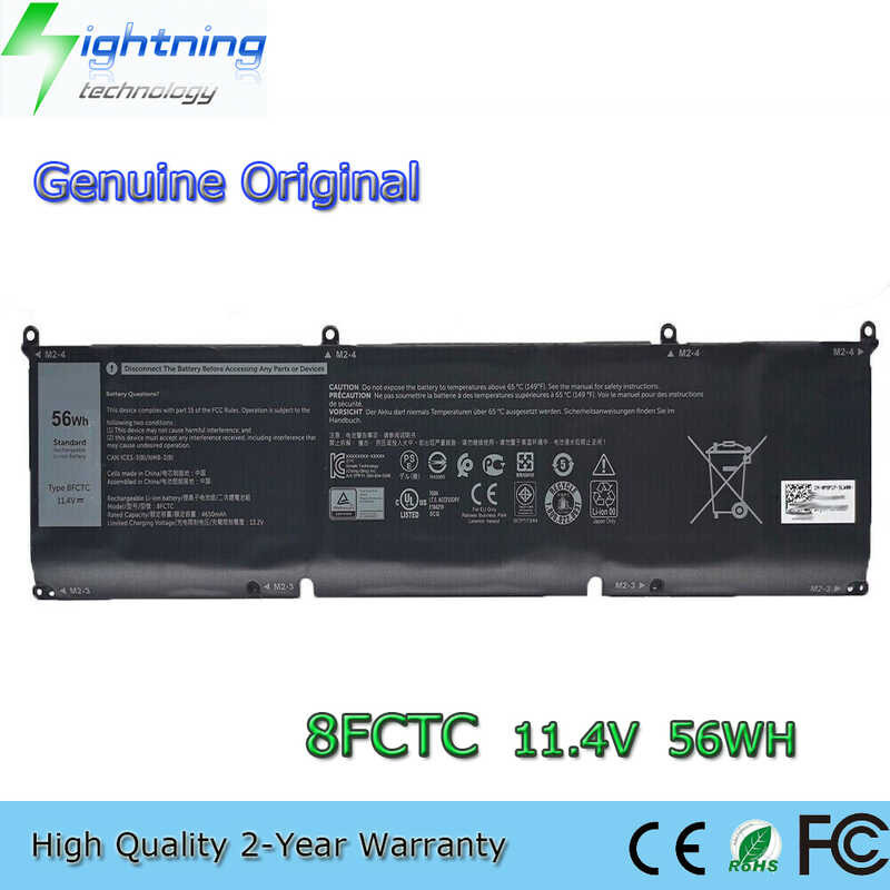 New Genuine Original 8FCTC 11.4V 56Wh Laptop Battery for Dell XPS 15 ...