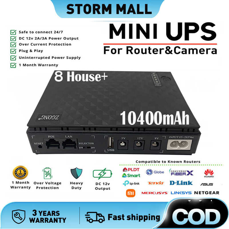 COD UPS supply CCTV Mini Dc backup power para sa Wifi Router Modem ...