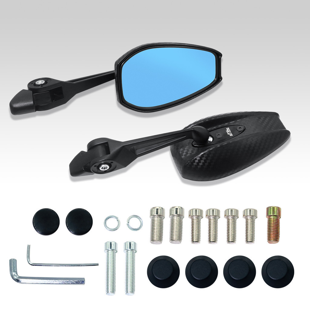 Motorcycle Side Mirror Anti-glare Adjustable Blue Lens Made IN Thailand ...