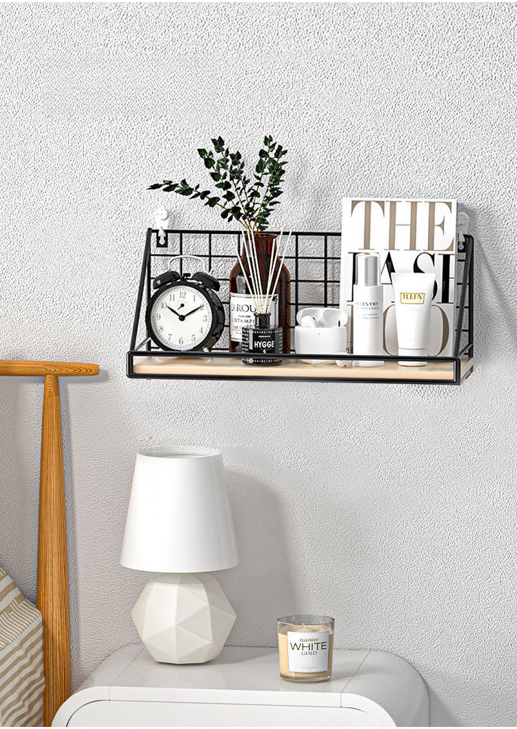 Punch-Free Storage Rack Dormitory Bedside Wall Storage Artifact Bedroom ...