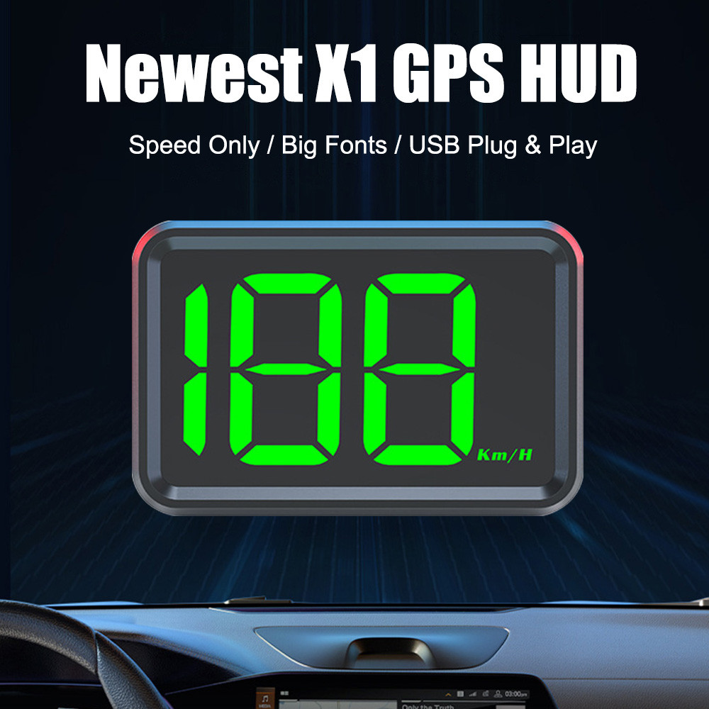 X1 GPS For HUD Speedometer KMH Speedometer For All Cars Head Up Display ...