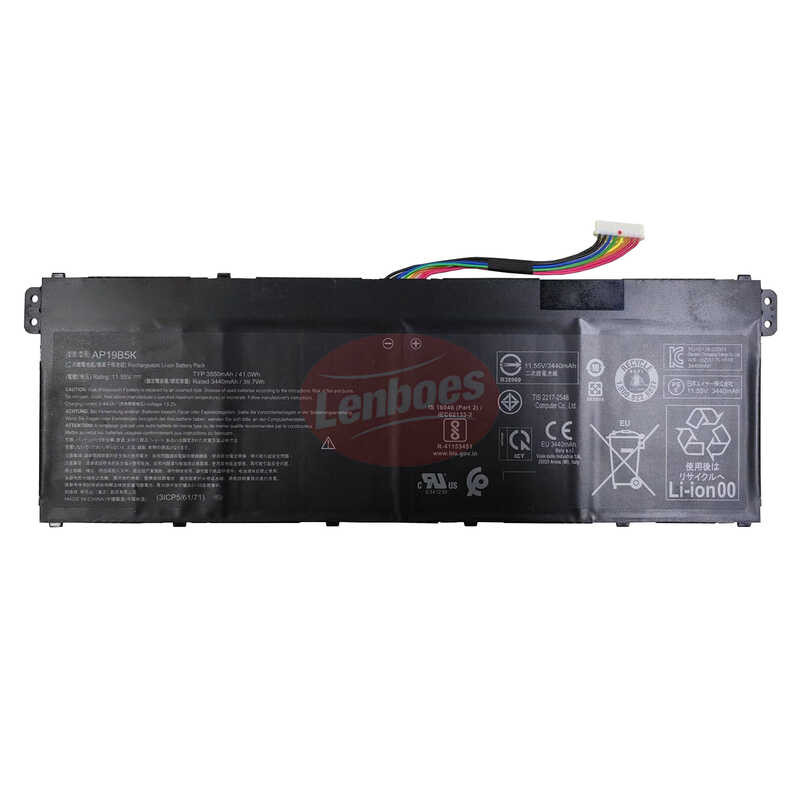 3E Ap19b5k 11.55V 41Wh 3550Mah 4 Cells Rechargeable Battery Repair Part ...