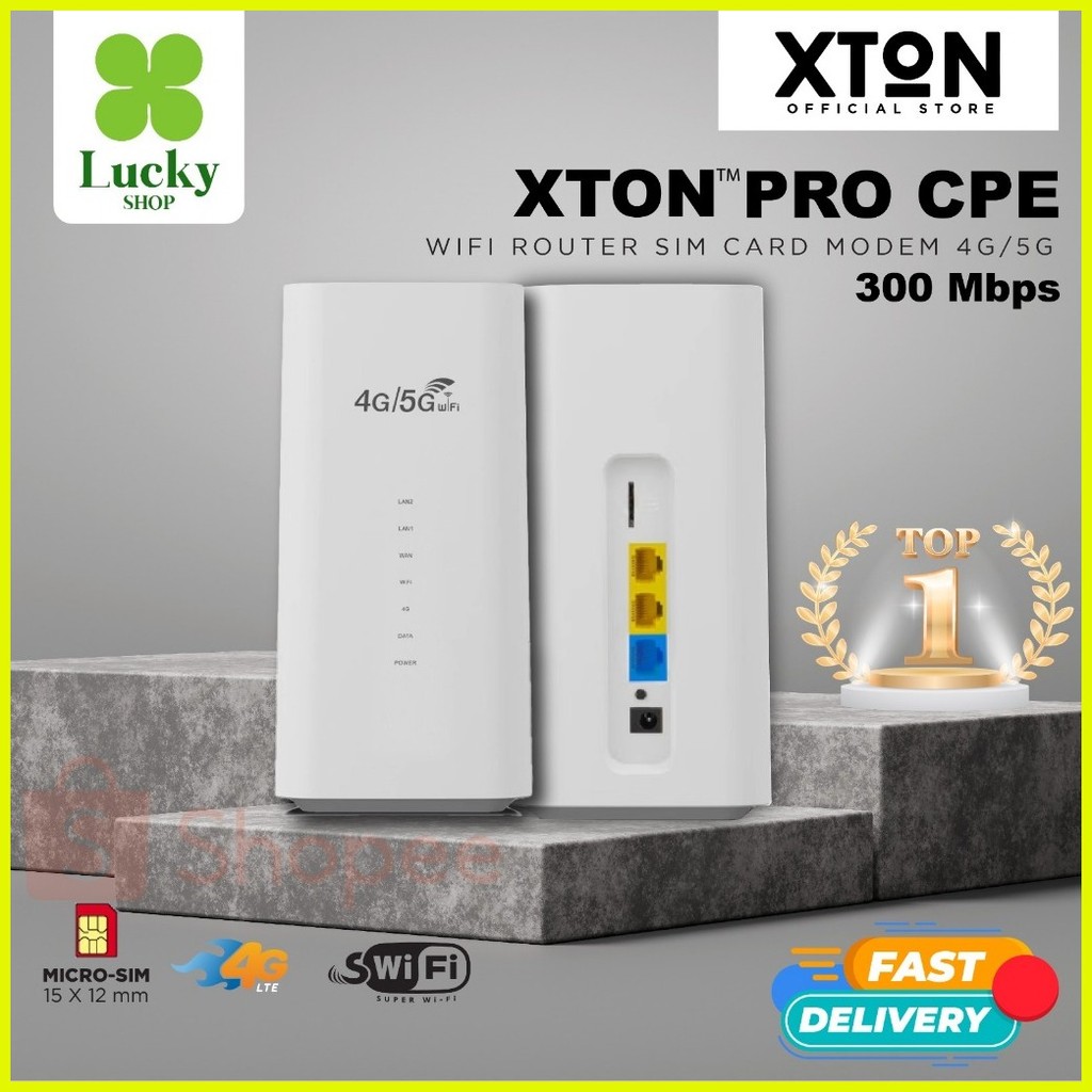 ORIGINAL) XTON WiFi Router Sim Card Modem 4G/5G PRO CPE Original LTE | Shopee Philippines