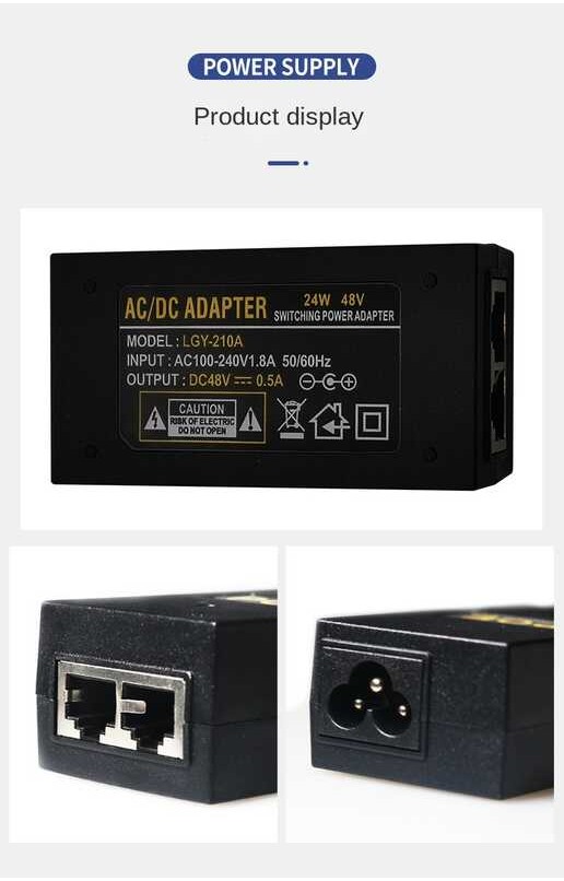 Gigabit POE Power 48V0.5A/24V 1A Ethernet Wireless AP Bridge Monitoring ...