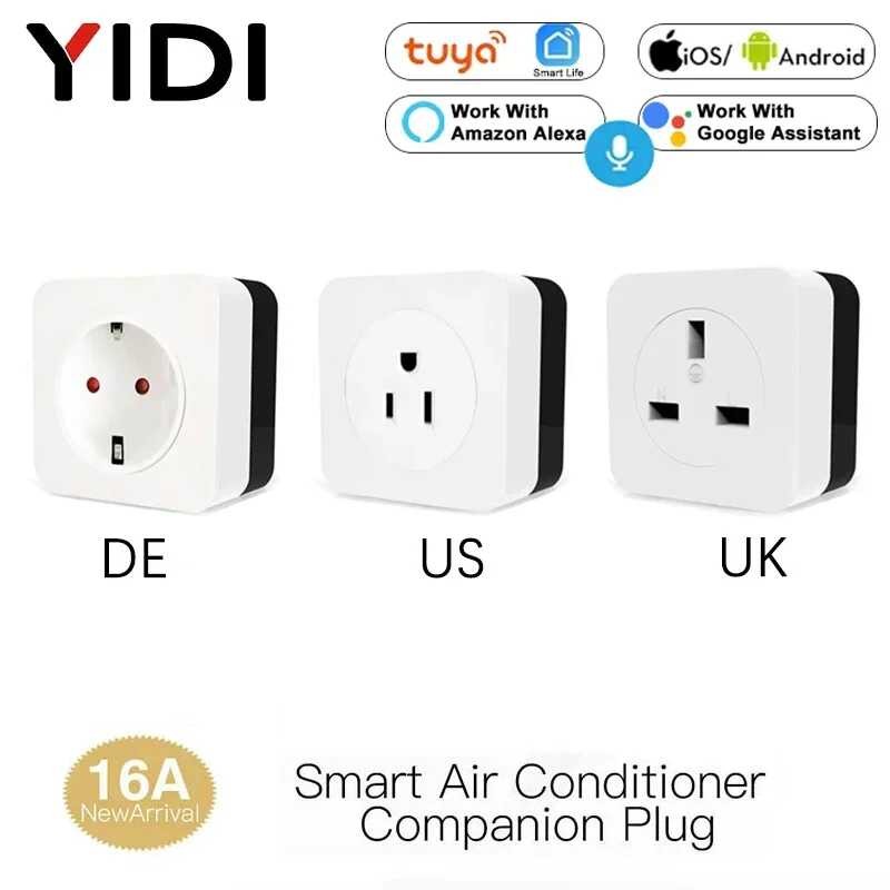 Wifi 16A Air Conditioner Wall Plug Socket Outlet Companion IR Remote ...
