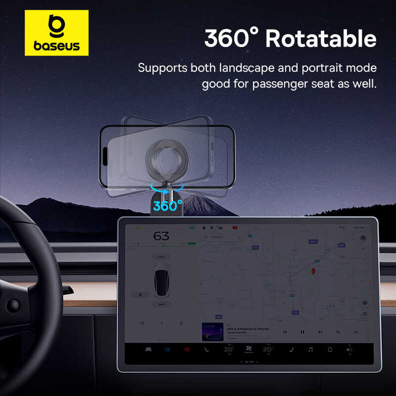 C02 Baseus Go Magnetic Car Mount Foldable Mobile Stand 360° Rotatable ...