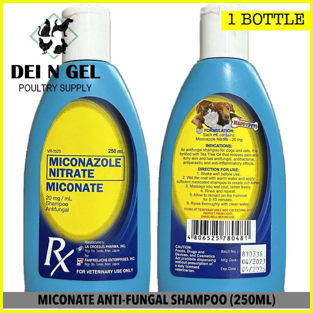 Miconazole Nitrate Miconate Shampoo for Dog & Cat (250ml) | Shopee ...