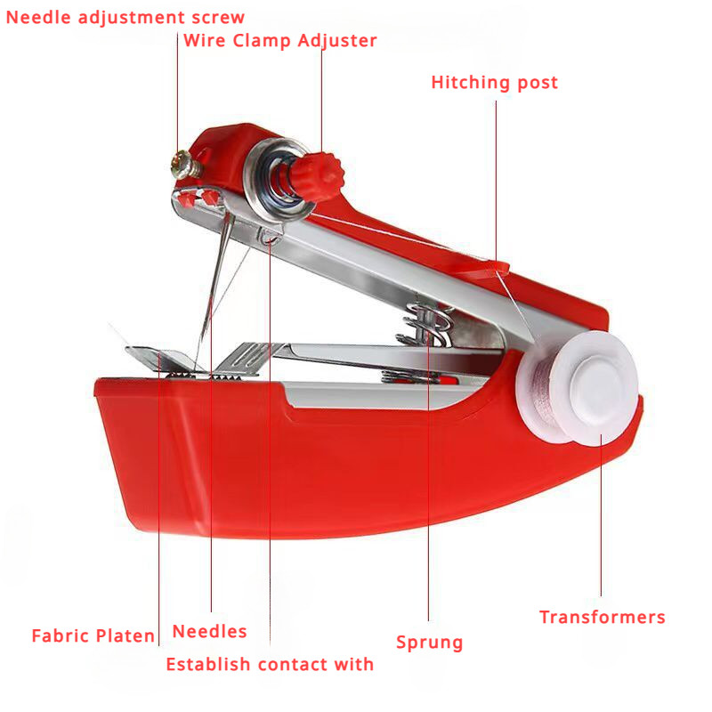 Portable Handheld Sewing Machine Manual Simple Operation Sewing Tools ...