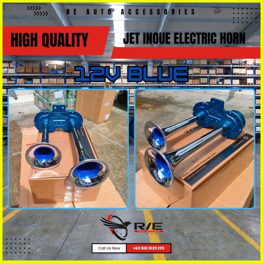 ∆ ♀ ☂ 2 Pcs - Jet Inoue Yankee Dual Electric Horn 12V and 24V Available ...