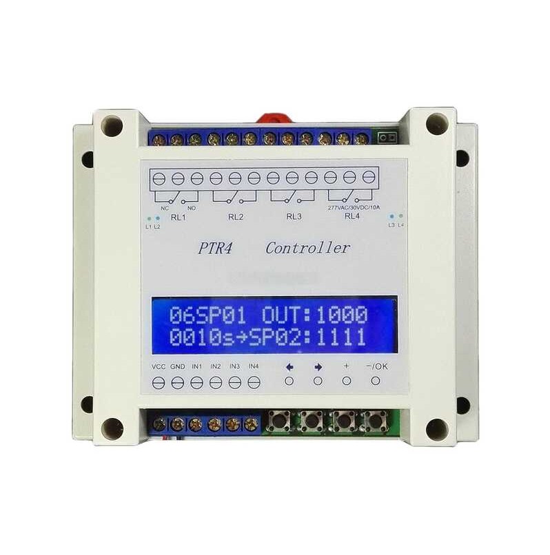 programmable KNACRO 4-channel time relay delay switch module 9-step ...