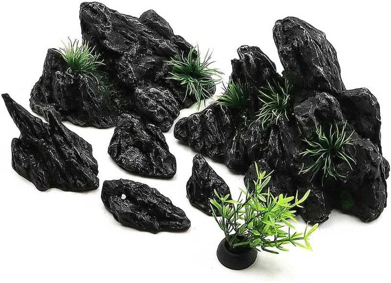 NUZAMAS Aquarium Decoration Model Kits Fish Tank Rock Rockery Small ...