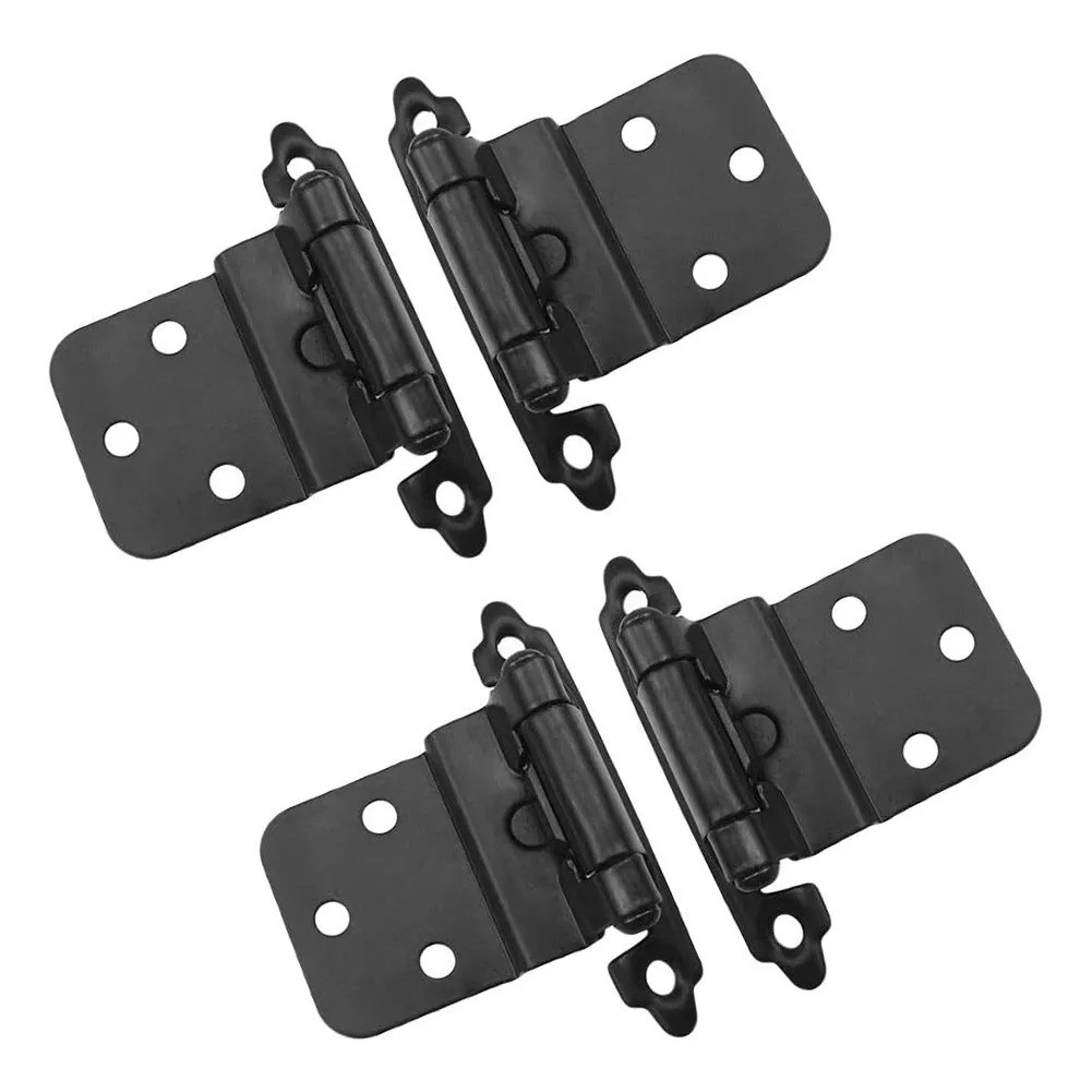 10Pcs Overlay Flush Cabinet Hinge Heavy Duty Cupboard Door Spring Self ...
