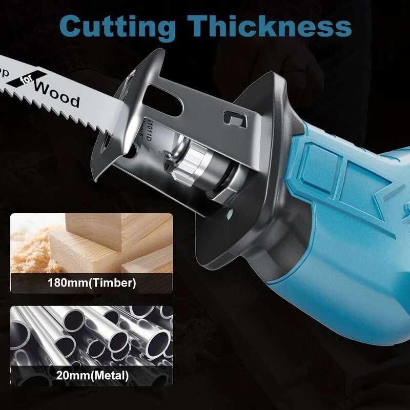 X Cordless Reciproing Saw Adjustable Speed Chainsaw Wood Metal PVC Pipe ...