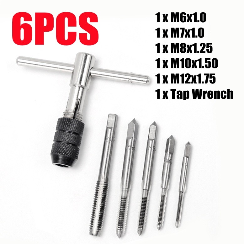 20PCS Adjustable Tap and Die Set Hand Tap Wrench threader Metric ...