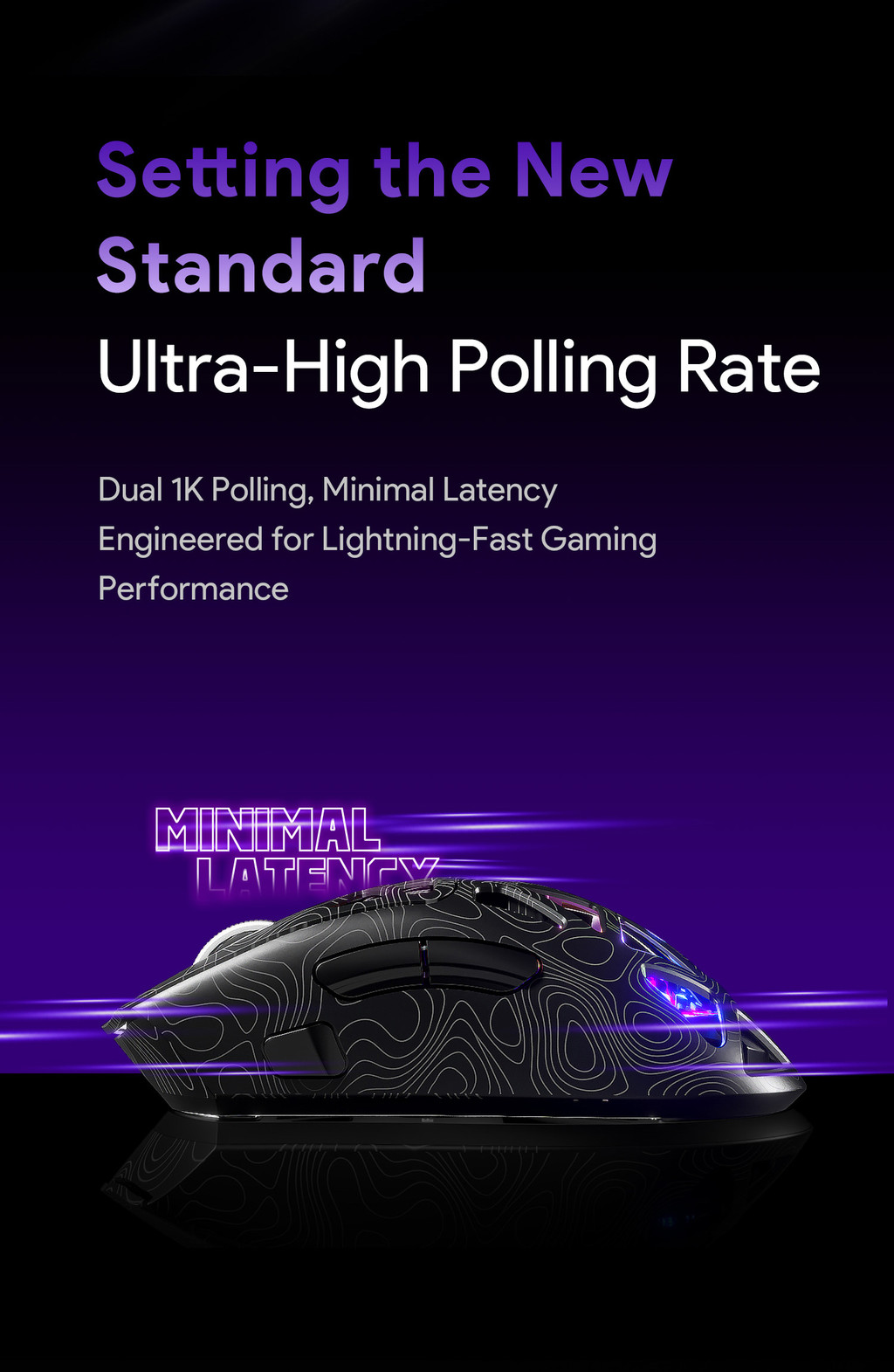 Furycube G11 Wireless Mouse 2.4GHz 12000DPI Lightweight 6-speed ...