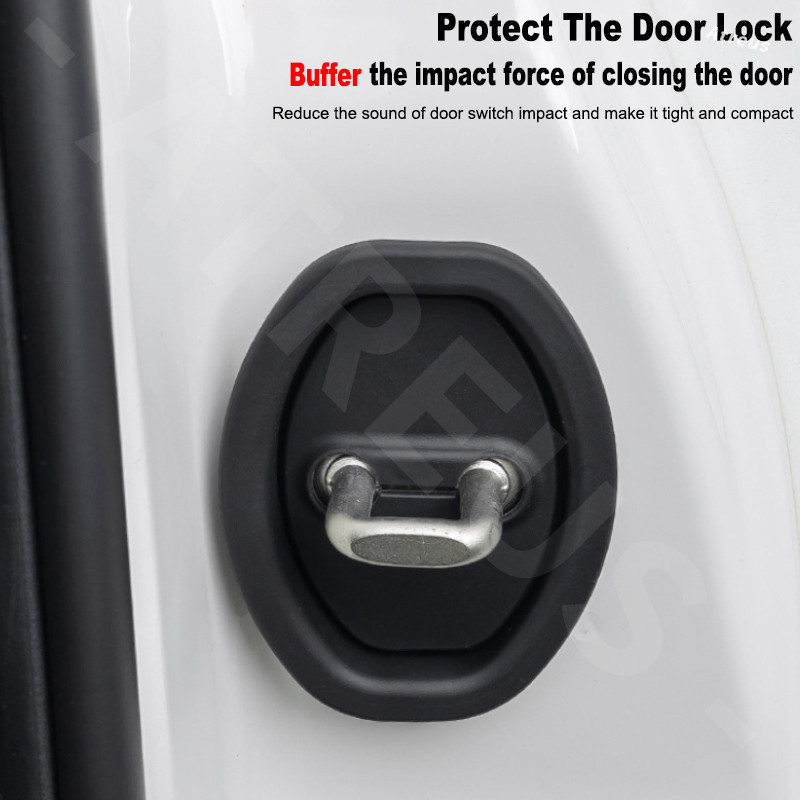 MG Car Door Lock Cover Silicone Rubber Door Lock Buckle Shock Absorber ...