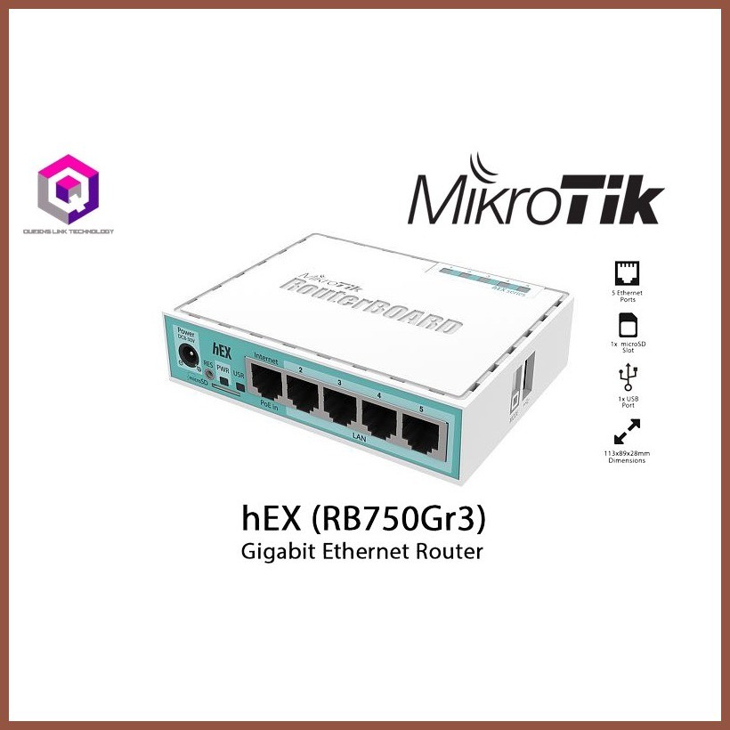Mikrotik hEX RB750gr3 5x Gigabit Ethernet (HEX) | Shopee Philippines