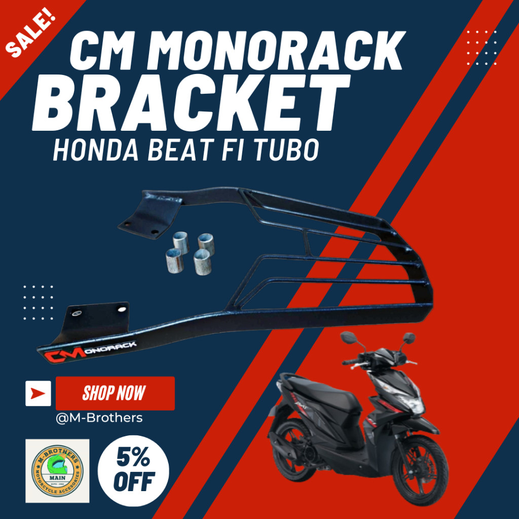 Honda Beat V1-V3 (Hindi Patong Style) Round BarMONORACK BRACKET ...