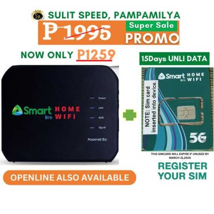 Smartbro Home Prepaid Wifi LTE Fx-Id3 With Free Unli Data For 15 Days ...