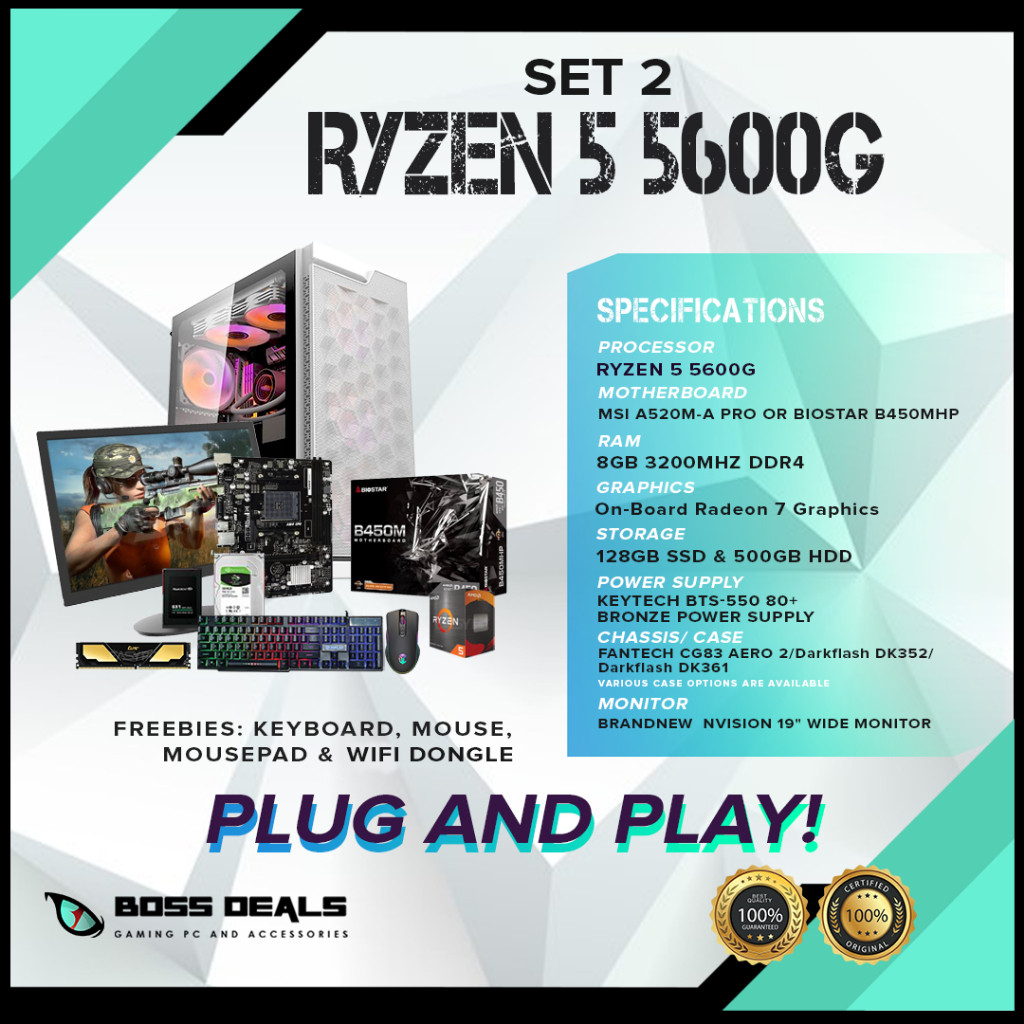 AMD RYZEN 5 5600GT DESKTOP PC PACKAGE (ALL BRAND NEW) | Shopee Philippines