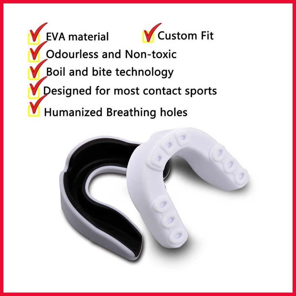 ⊕ Sport Mouth Guard EVA Teeth Protect for Boxing Soccer Basketball ...