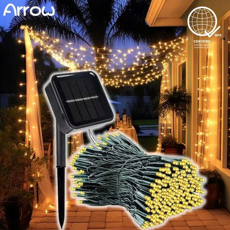 Solar Christmas Light Strip Lighting Outdoor Christmas Lights LED ...