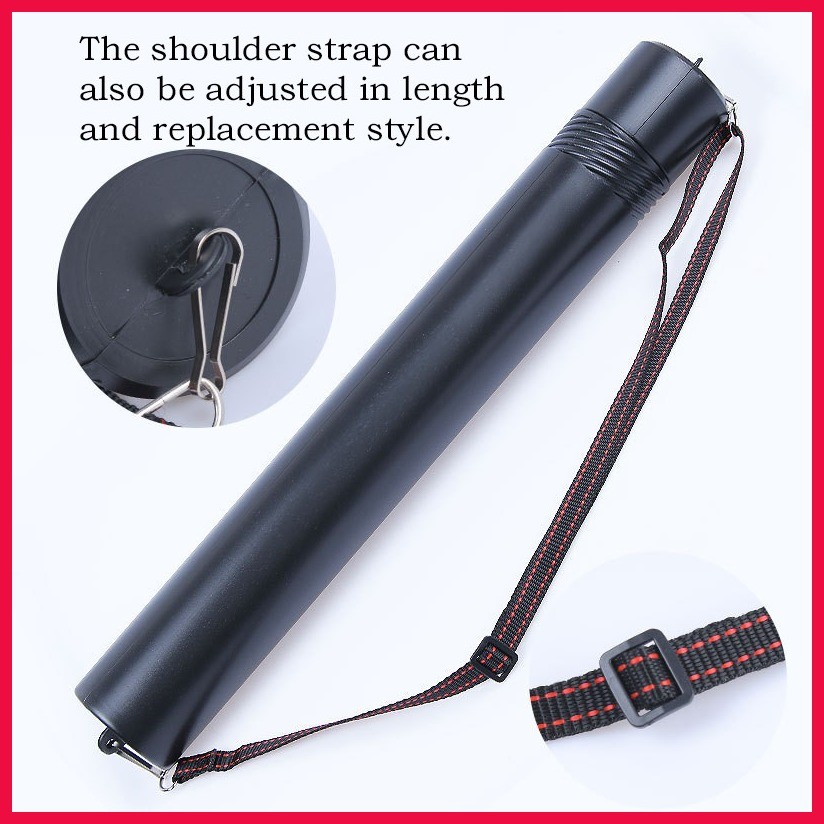 ☃ 50-90cm Plastic Drawing Tube Blueprint Case Waterproof Light ...