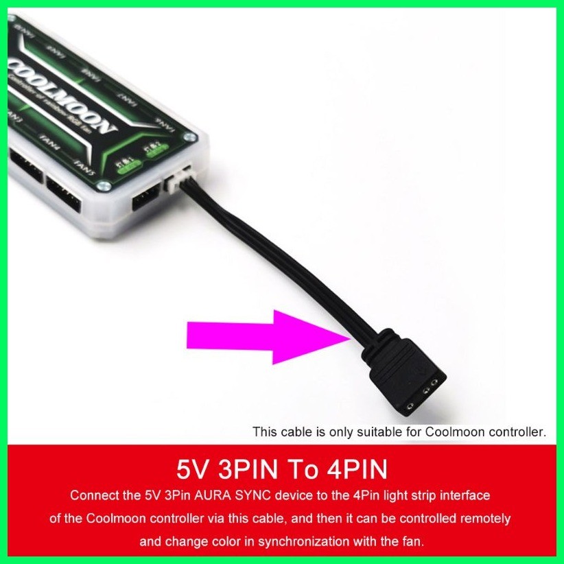 ♣ Sync to Controller SMALL 4PIN to5V 3PIN Argb,6PIN to 5V 3PIN Argb ...