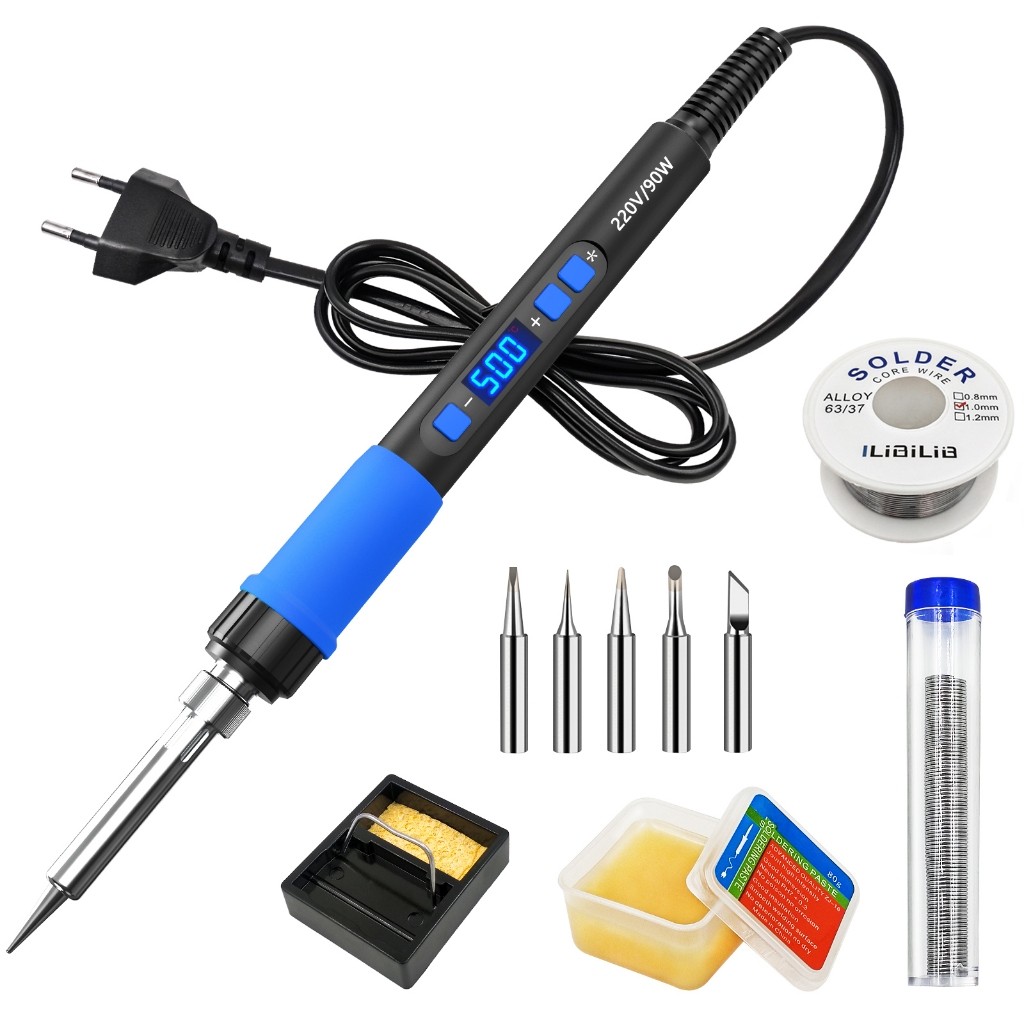Soldering Iron Kit 90W 220V LCD Display Solder Iron Adjustable ...