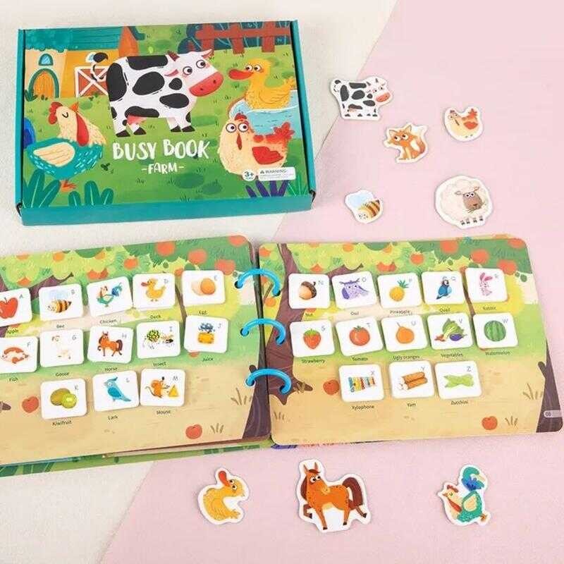 Busy Educational Learning Interactive Binder Quiet Book Laminated With ...